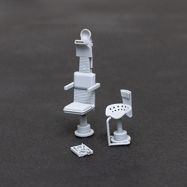 Navigation Chair, Gimbal Stool & Tool Tray Set for 1/43 DeAgostini Mil ...